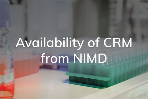 Availability Of Certified Reference Material Crm From National