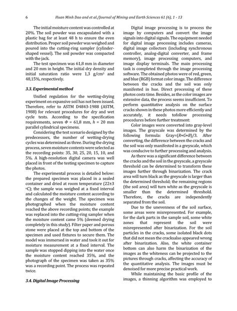 Effect Of Wetting Drying Cycles On Surface Cracking And Swell Shrink