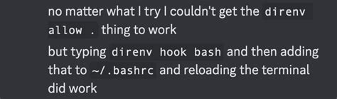 direnv not loading variables from envrc into the shell environment