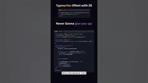 Typewriter Effect With Javascript Modern And Cool Animation 💻 Shorts Short Coding 2025