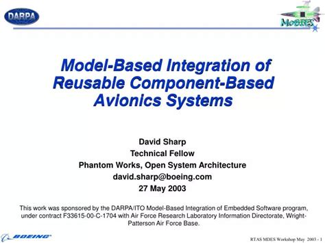 Ppt Model Based Integration Of Reusable Component Based Avionics Systems Powerpoint