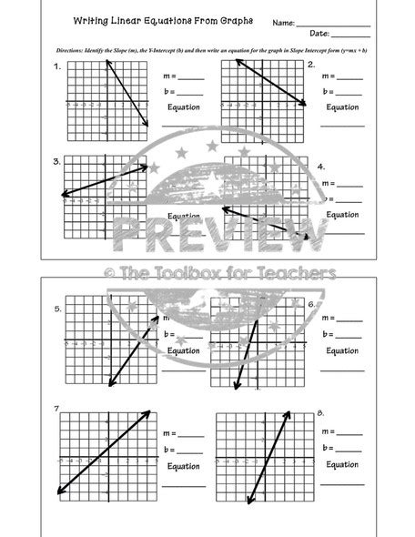 Slope Intercept To Standard Form Linear Equations Crossword Puzzle Sub Day