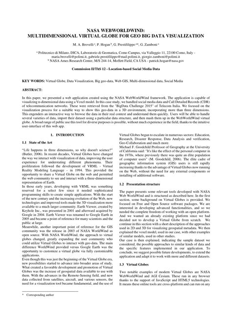 Pdf Nasa Webworldwind Multidimensional Virtual Globe For Geo Big Data Visualization
