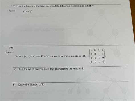 Solved Use The Binomial Theorem To Expand The Following Chegg