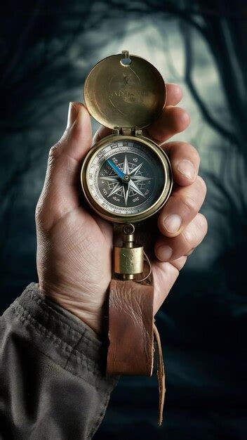 Compass In Hand Premium Ai Generated Image