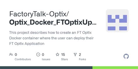 Github Factorytalk Optixoptixdockerftoptixupdateserver This Project Describes How To