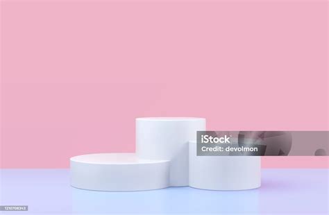 벡터 둥근 연단 받침대 또는 플랫폼 화장품 프리젠 테이션배경 3d 연단 광고 장소 파스텔 색상의 빈 제품 스탠드 배경 배경
