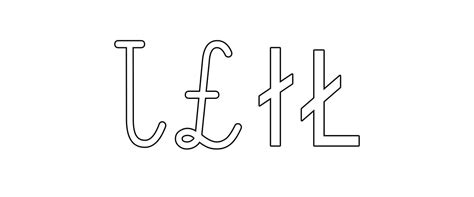 Kontury Litery Ł Do Druku Wycinania Kolorowania Wyklejania Polski Alfabet