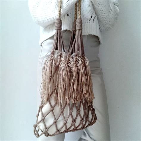 Macrame Pattern Shopper With Lining Pdf Pattern Macrame Etsy