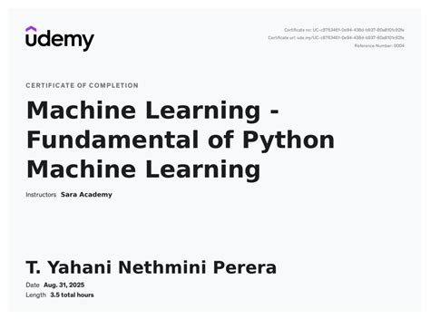 Completed Machine Learning Fundamentals Of Python Machine Learning