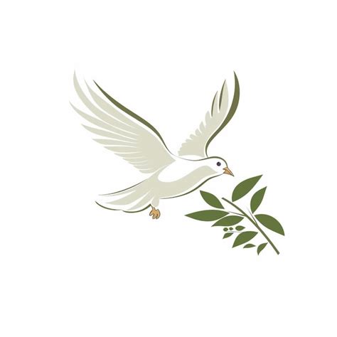 Premium Ai Image Arafed White Bird Flying With A Branch Of Olive