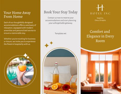 Free Hotel Accommodation Brochure Template To Edit Online