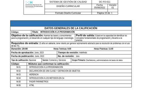 Programa Modular Intruccion A La Programacion Pdf