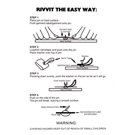 Rivvit Name Tape Fasteners