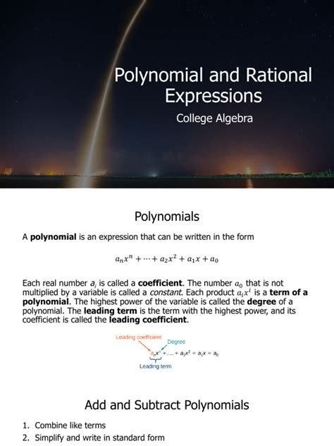 Polynomials And Rational Expression Pdf Polynomial Factorization
