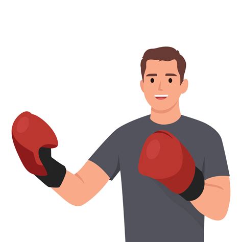 A Young Man Taking A Martial Arts Gym Fighting Pose 28662051 Vector