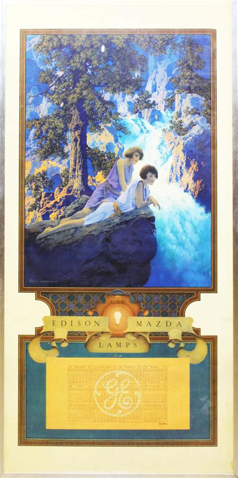 Sold At Auction Maxfield Parrish Maxfield Parrish Edison Mazda Waterfall