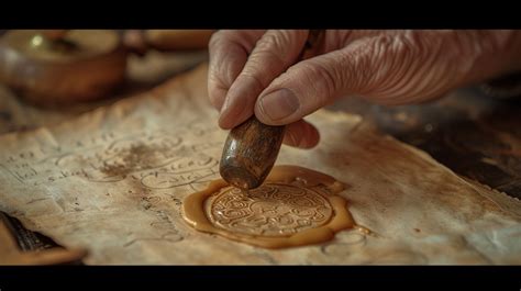 Free Sealing Wax Stamp Image Wax Seal Parchment Download At Stockcake