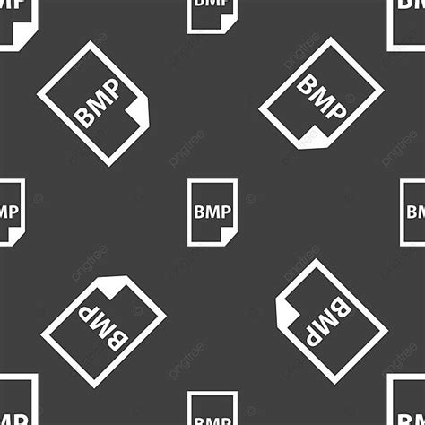 Seamless Vector Pattern Of Bmp Icon Sign On Gray Background Vector Resource Flat Button Png