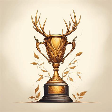 Premium Photo Cartoon Trophy Illustration