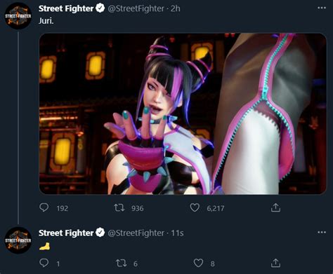 Street Fighters Official Twitter Recognises Juri Fans Rstreetfighter