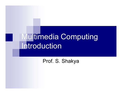 ch 1introduction multimedia computing multimedia computing