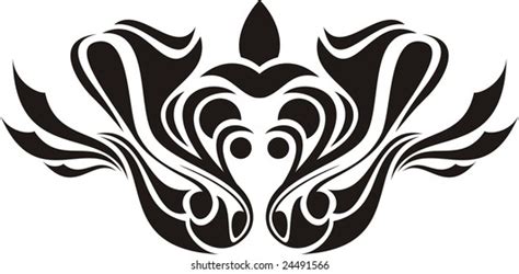 Evil Snake Symbol Designed Use Tattoo Stock Vector Royalty Free