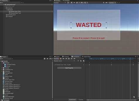 game over man creating a game over screen in unity gigatank3000