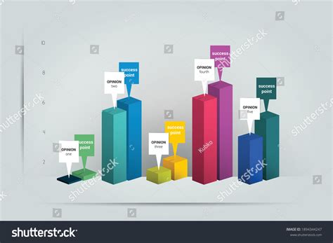 3d Chart Graph Simply Color Editable Stock Vector Royalty Free 1894344247 Shutterstock