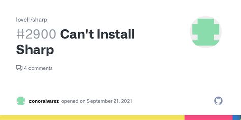 Cant Install Sharp · Issue 2900 · Lovellsharp · Github