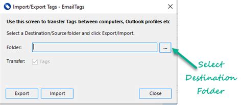 EmailTags Import Export Tags Standss