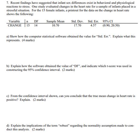 Solved 7 Recent Findings Have Suggested That Infant Sex