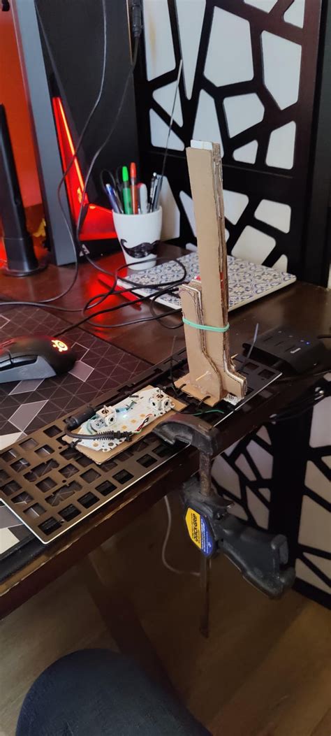 Prototype Handbrake With Keyboard Controller Parts And Cardboard R