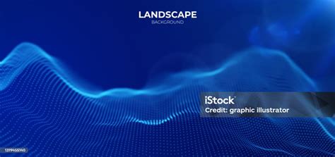 동적 파란색 도트 풍경 추상적 인 디지털 웨이브 배경 네트워크 데이터 구조 포인트 그리드 시각화 기술 벡터 그림 기하 도형에 대한 스톡 벡터 아트 및 기타 이미지 Istock
