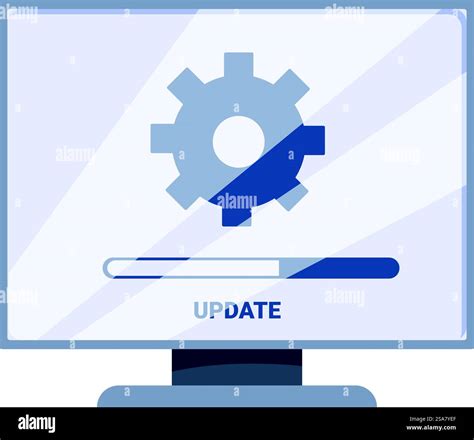 Computer Screen Showing A Software Update Being Installed With A Progress Bar Computer Screen