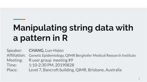 manipulating string data with a pattern in r ppt