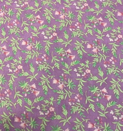 Purple Floral Cotton Fabric Little Romance Moda April Cornell By