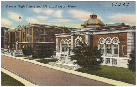 Bangor High School And Library Bangor Maine Digital Commonwealth