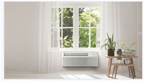 Midea 12000 Btu 550 Sq Ft 230 Volt Beige Ptac Air Conditioner Heater