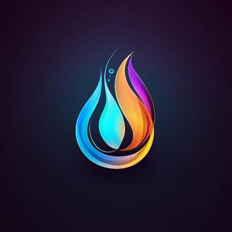 Gradient Colored Glass Logo Template Design Premium Ai Generated Image