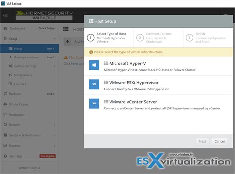 Hornetsecurity Vm Backup V9 For Vmware Vsphere And Microsoft Hyper V Product Review Esx