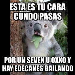 Meme Koala Esta Es Tu Cara Cundo Pasas Por Un Seven U Oxxo Y Hay