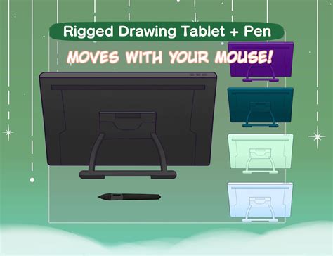 Vtuber Drawing Tablet Asset Rigged Drawing Tablet Pen Animated