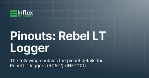 pinouts rebel lt logger rebel series