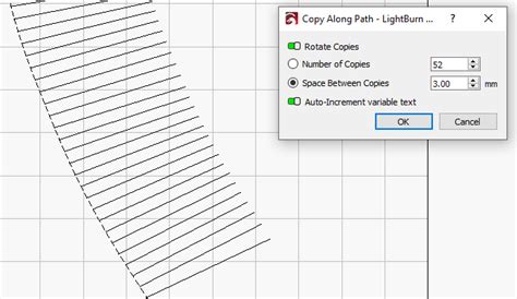 Copy Along Path Bug With Rotate Copies Off LightBurn Software Questions LightBurn Software Forum