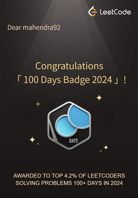 Mahendra Pooniya On Linkedin 100daysbadge Leetcode