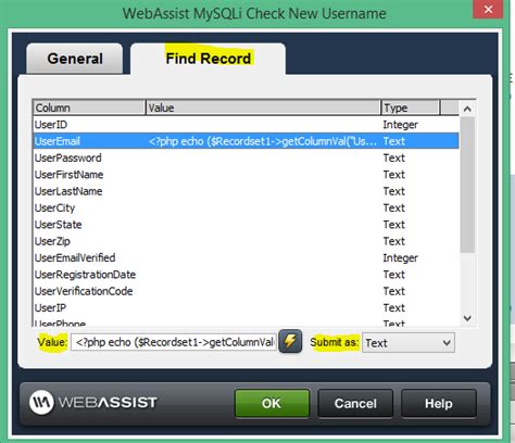 Web Development Tutorial User Authentication With Mysqli Server Behaviors Webassist