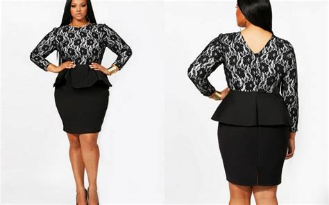 Plus Size Peplum Dress Picture Collection DressedUpGirl Com