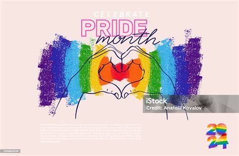 무지개 Lgbtq 및 트랜스젠더 깃발 붓놀림은 프라이드의 달 또는 날을 기념합니다 2024 Lgbtq 지원 소셜 미디어 배너 또는 포스터 템플릿 파란색 배경에 인사말 카드