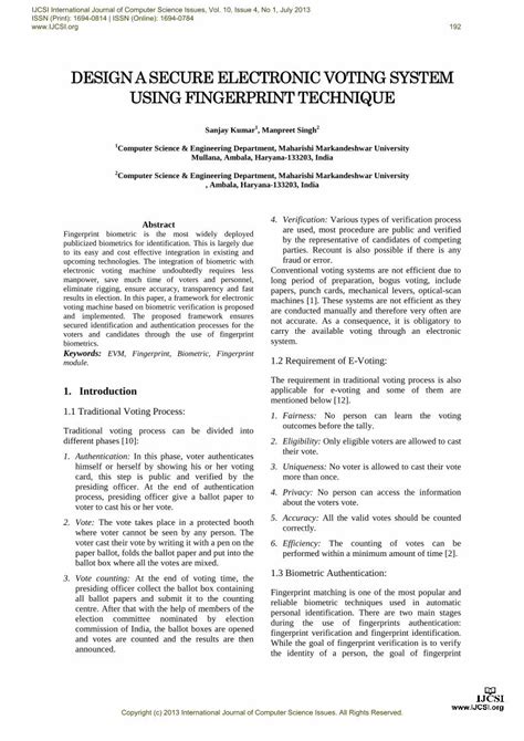 Pdf Design A Secure Electronic Voting System Using Fingerprint